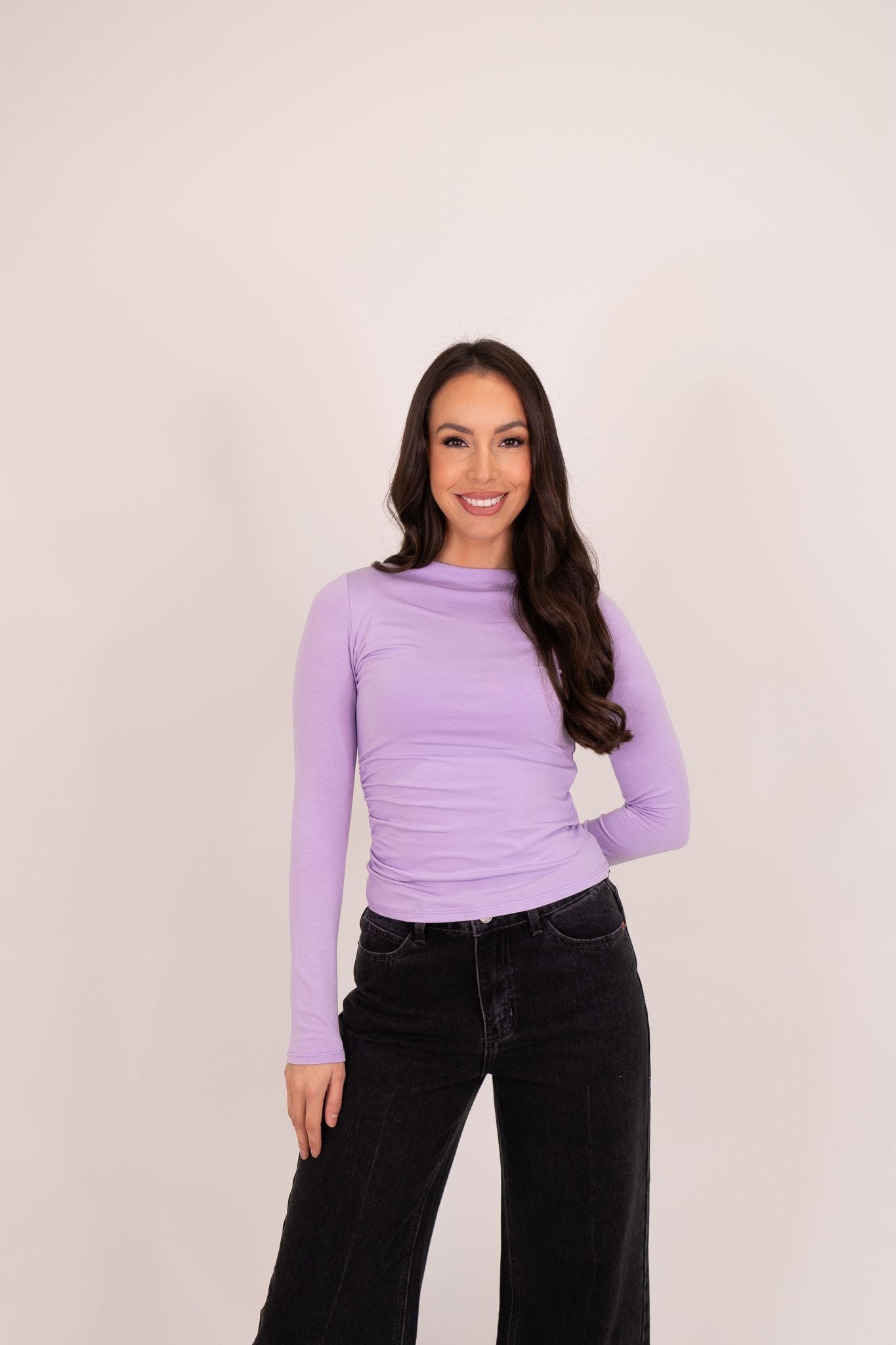 Erica Long Sleeve Top In Lilac – The Walk in Wardrobe