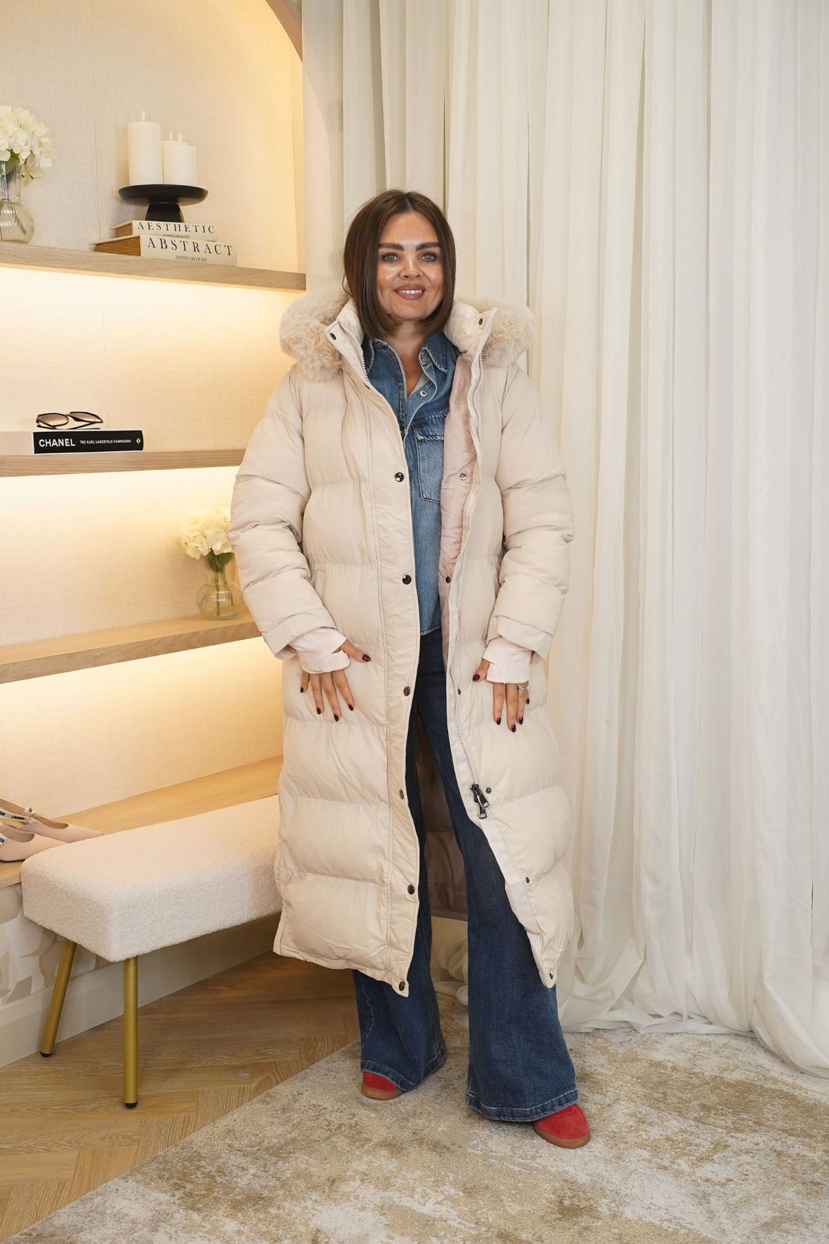 Love Laura Puffa Coat In Cream – The Walk in Wardrobe