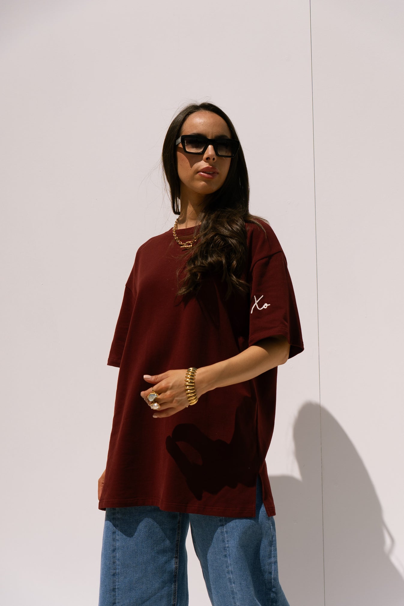 Love Laura T-Shirt In Burgundy – The Walk in Wardrobe