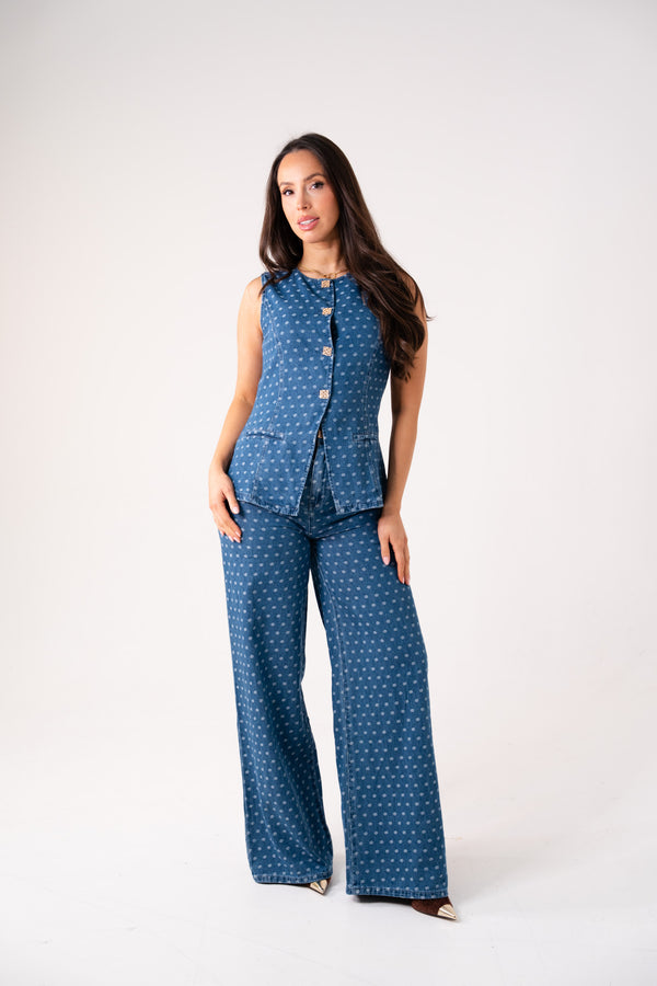 Love Laura Polka Dot Jeans In Dark Wash – The Walk in Wardrobe