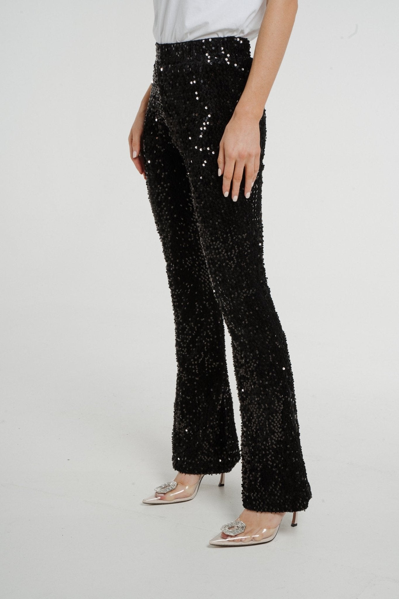 Jane Sequin Trouser In Black – The Walk in Wardrobe